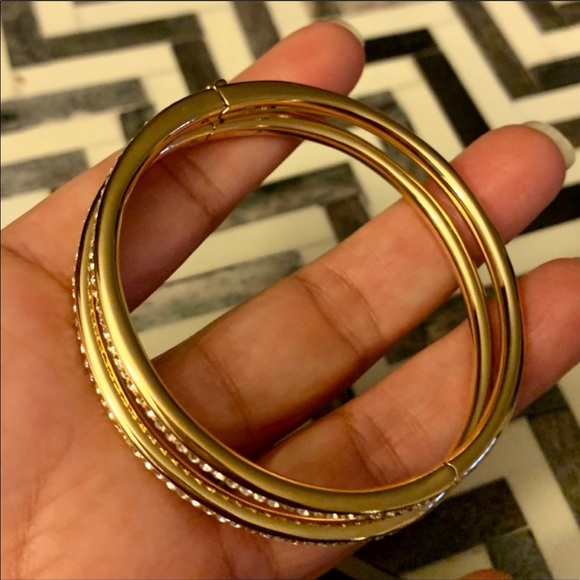 Nadri | Jewelry | Nadri Bombe Single Row Pav Bangle Silver | Poshmark